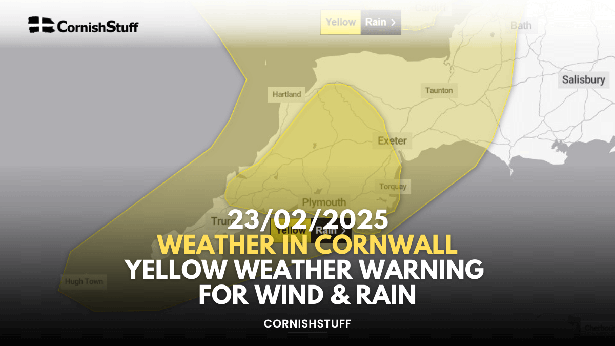 23/02/2025 - Weather in Cornwall - Yellow Weather Warning For Wind ...