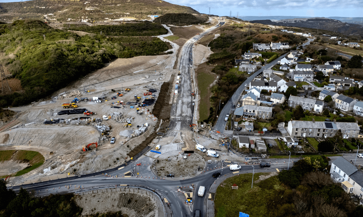St Austell Link Road from Above - Stunning Drone Shots Reveal Progress ...