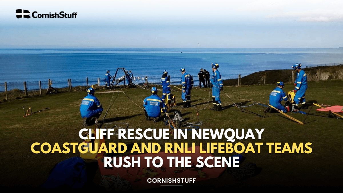 Cliff Rescue in Newquay: Coastguard and RNLI Lifeboat Teams Rush to the ...