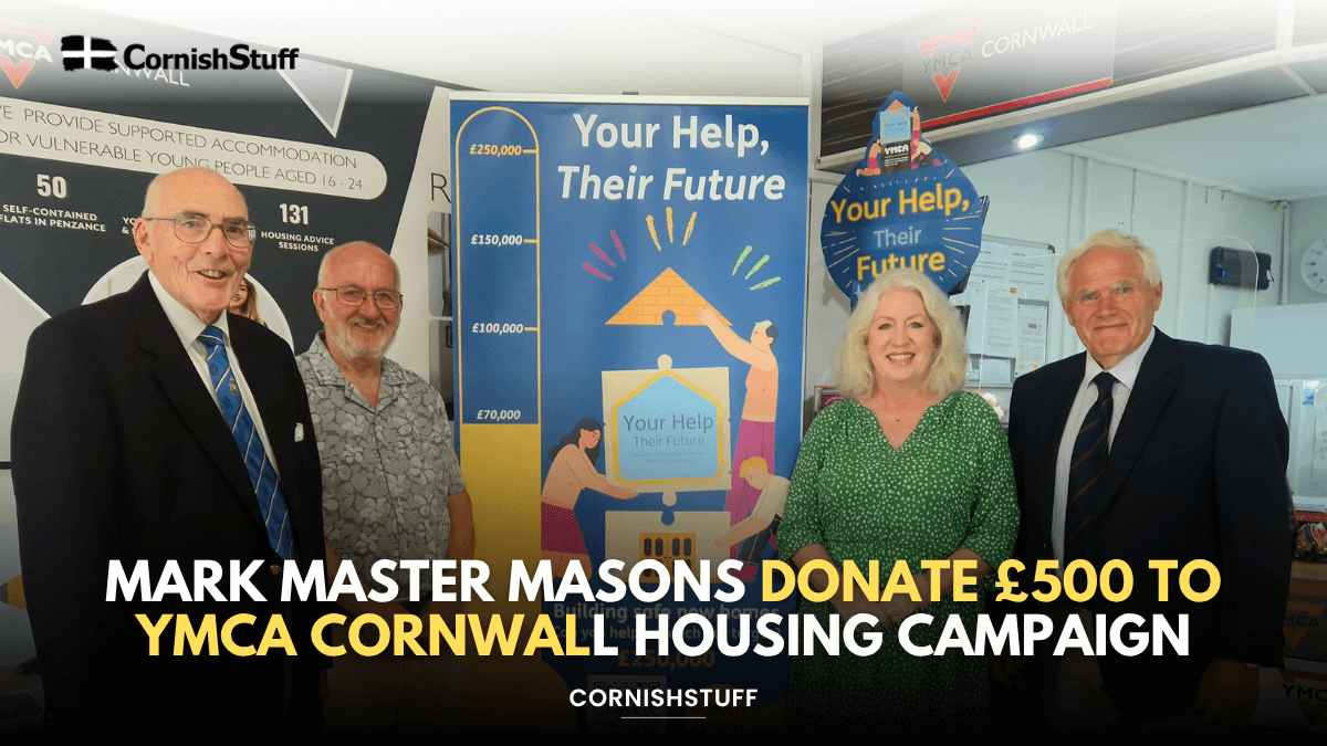 Mark Master Masons Donate £500 to YMCA Cornwall Housing Campaign ...