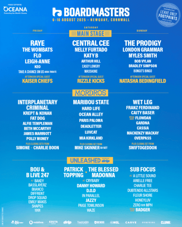 Boardmasters 2025: Who’s Playing, What’s On and What Not to Miss - CornishStuff