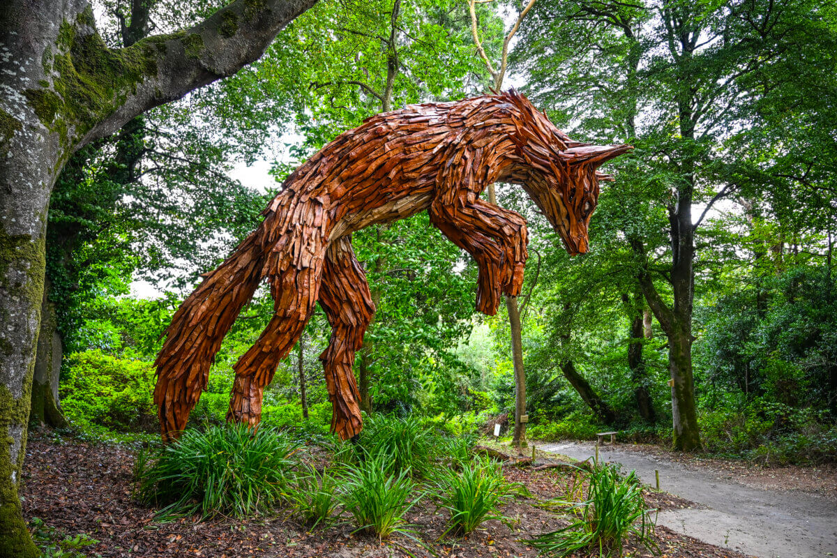 New Leaping Fox Sculpture Unveiled at The Lost Gardens of Heligan ...