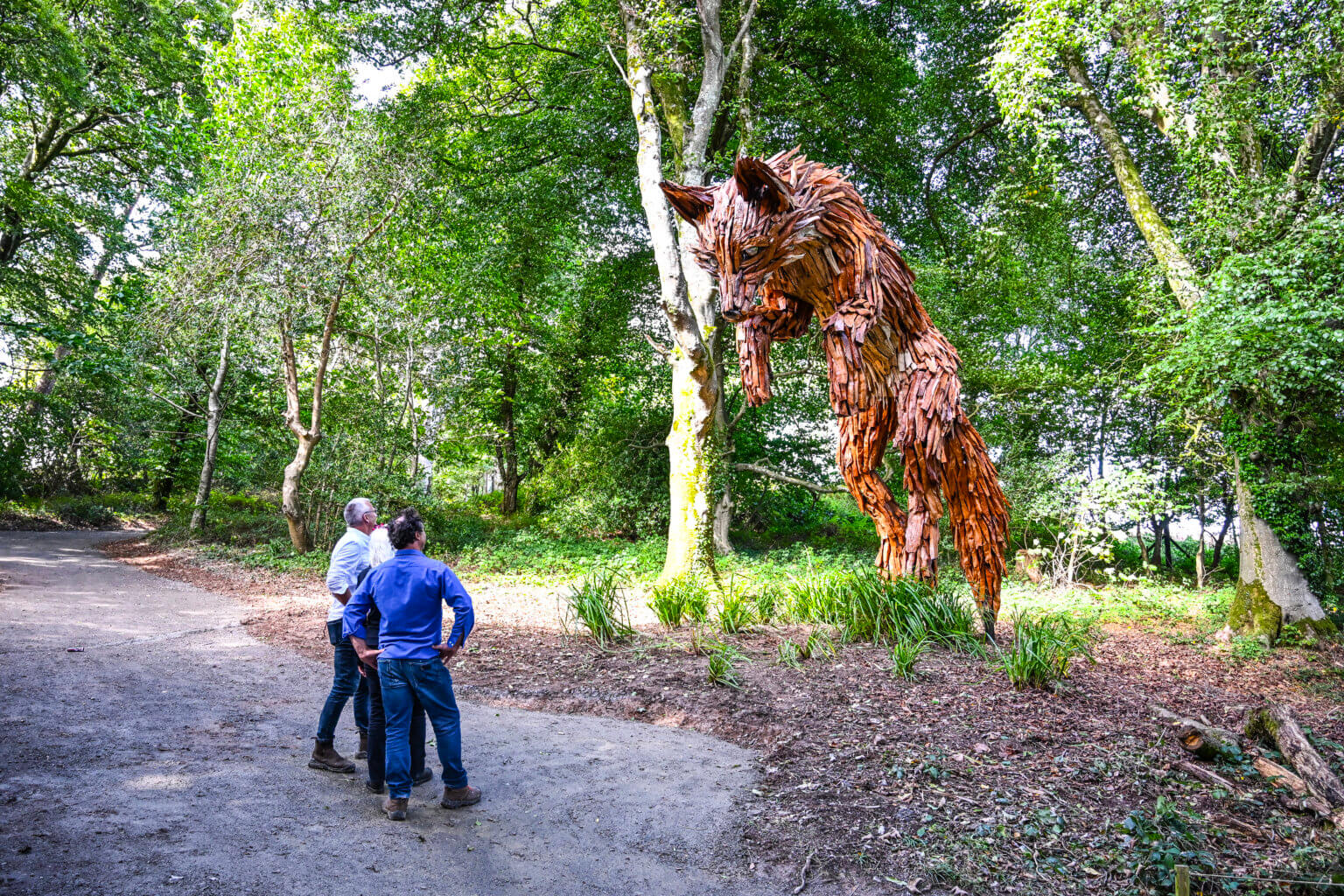 New Leaping Fox Sculpture Unveiled at The Lost Gardens of Heligan ...