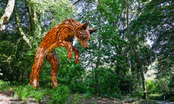 New Leaping Fox Sculpture Unveiled at The Lost Gardens of Heligan ...