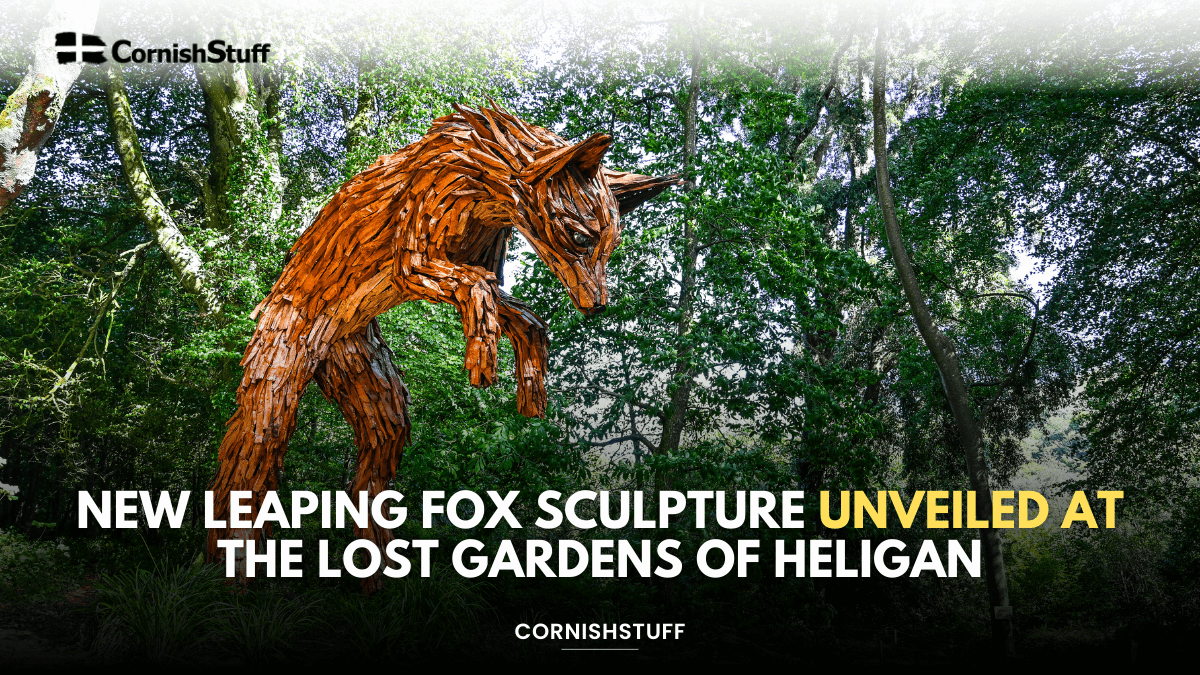 New Leaping Fox Sculpture Unveiled at The Lost Gardens of Heligan ...