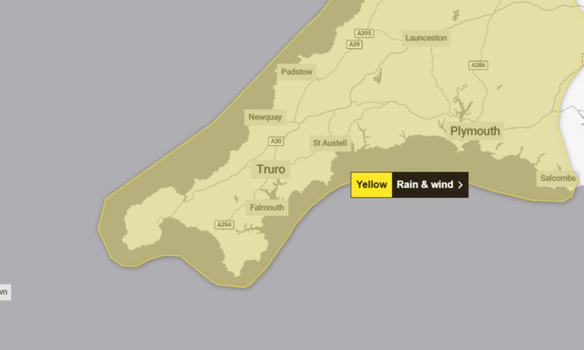 Met Office Issues Yellow Warning as Heavy Rain and Strong Winds Hit ...
