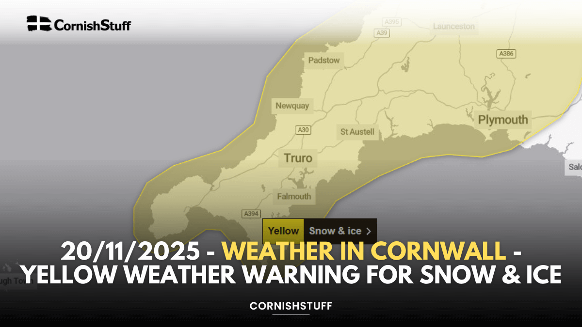 20/11/2025 - Weather in Cornwall - Yellow Weather Warning For Snow ...