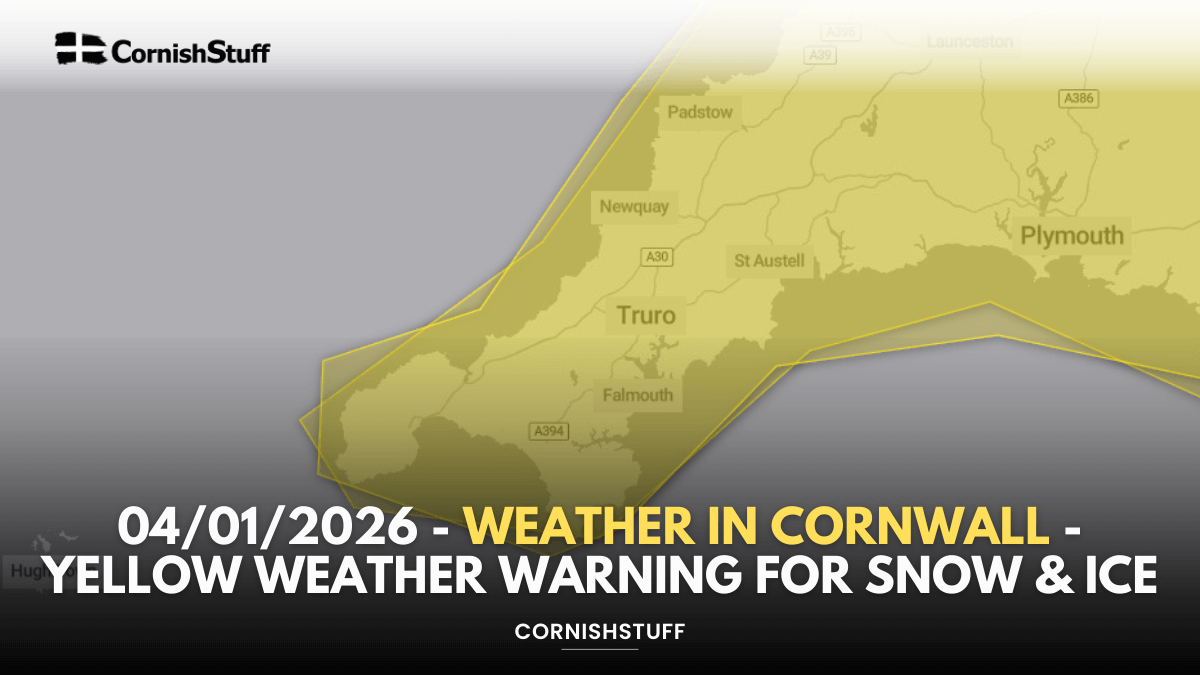 04/01/2026 - Weather in Cornwall - Yellow Weather Warning For Snow ...